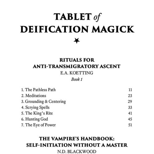The Deification Magick Spellbook | E.A. Koetting, N.D. Blackwood ...